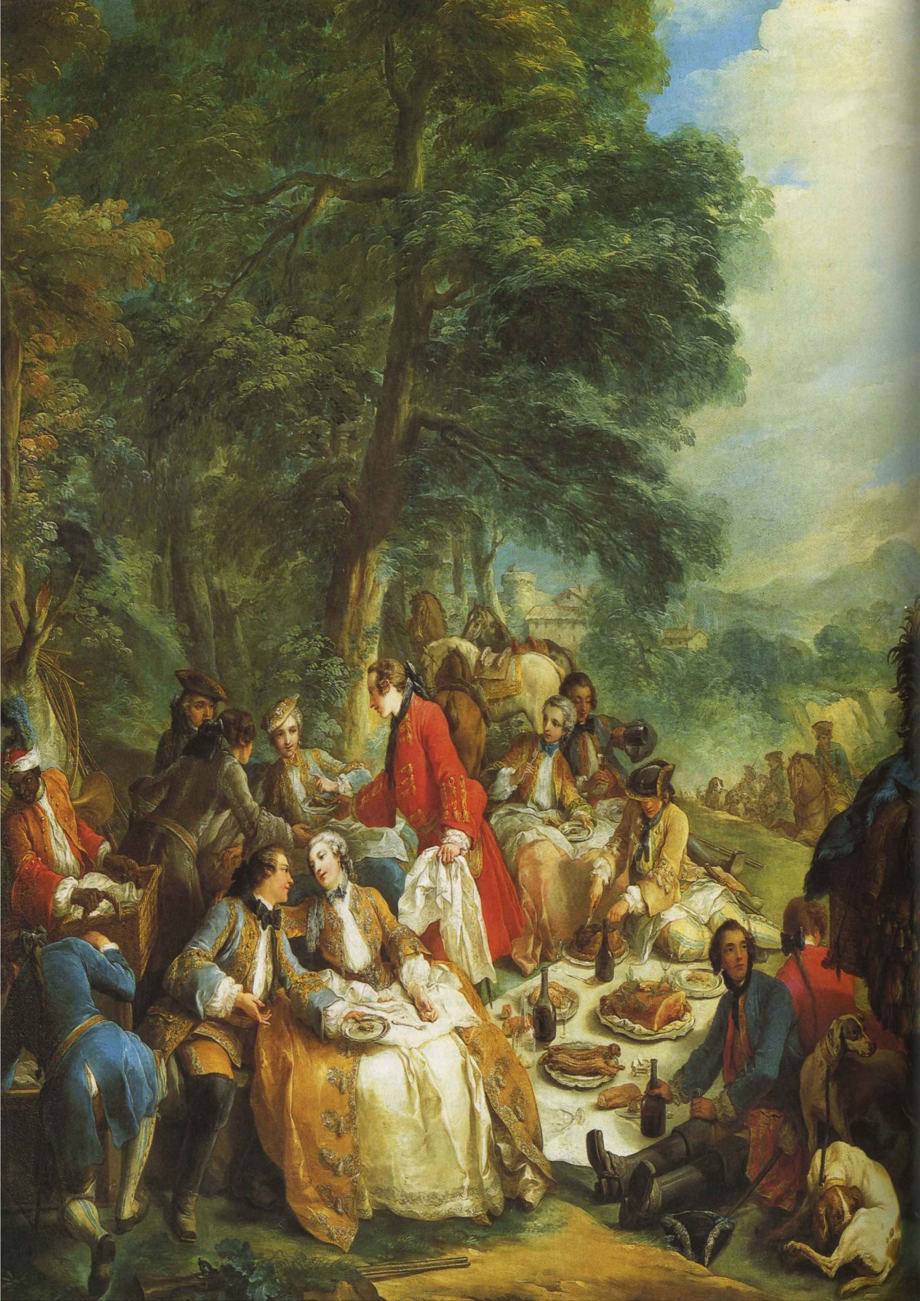 picnic_'700_La-Halte-de-chasse-par-Carle-Van-Loo- Castello di Pralormo
